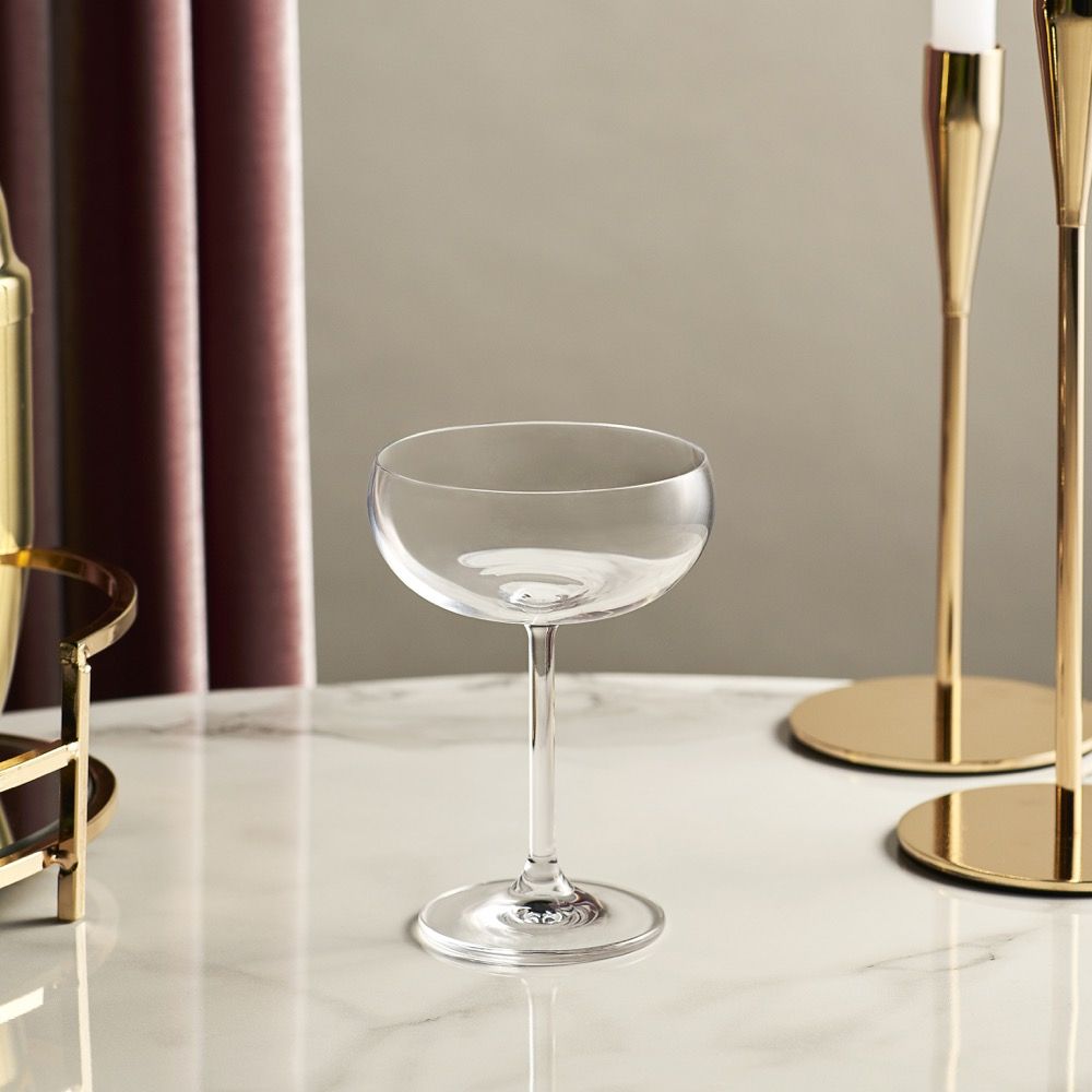 (Set Of 6) Lucaris Rims High Quality Saucer Lead Free Crystal Clear ...