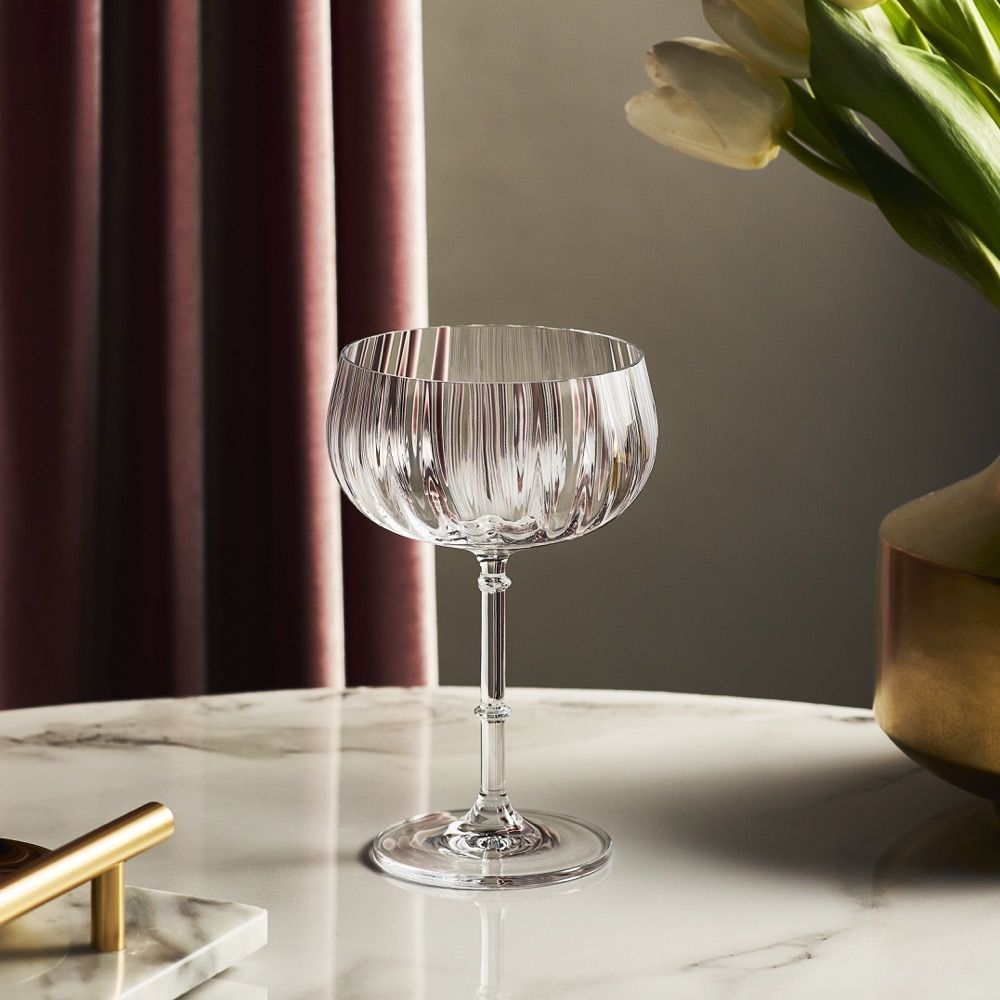 (Set Of 6) Lucaris Rims High Quality Orient Coupe Lead Free Crystal ...